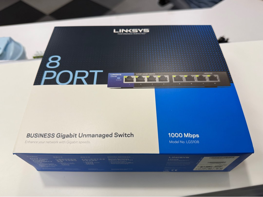 🔥全新終身保養🔥Linksys LGS108 8port Switch, 電腦＆科技, 商務用科技產品 - Carousell