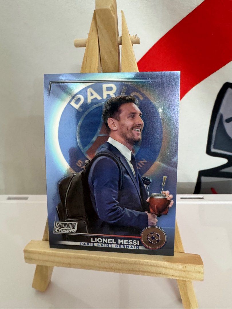 Lionel Messi - Topps Stadium Chrome Club PSG Card, Hobbies & Toys, Toys ...