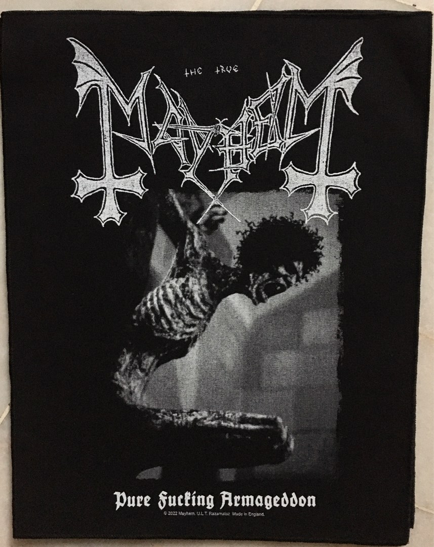 MAYHEM Pure F**king Armageddon Official Back Patch Emperor Immortal ...