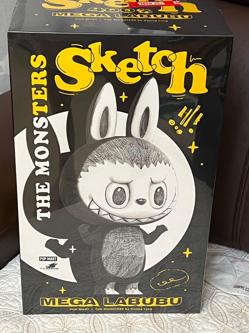 Mega Labubu Sketch 400, 興趣及遊戲, 玩具 & 遊戲類 - Carousell