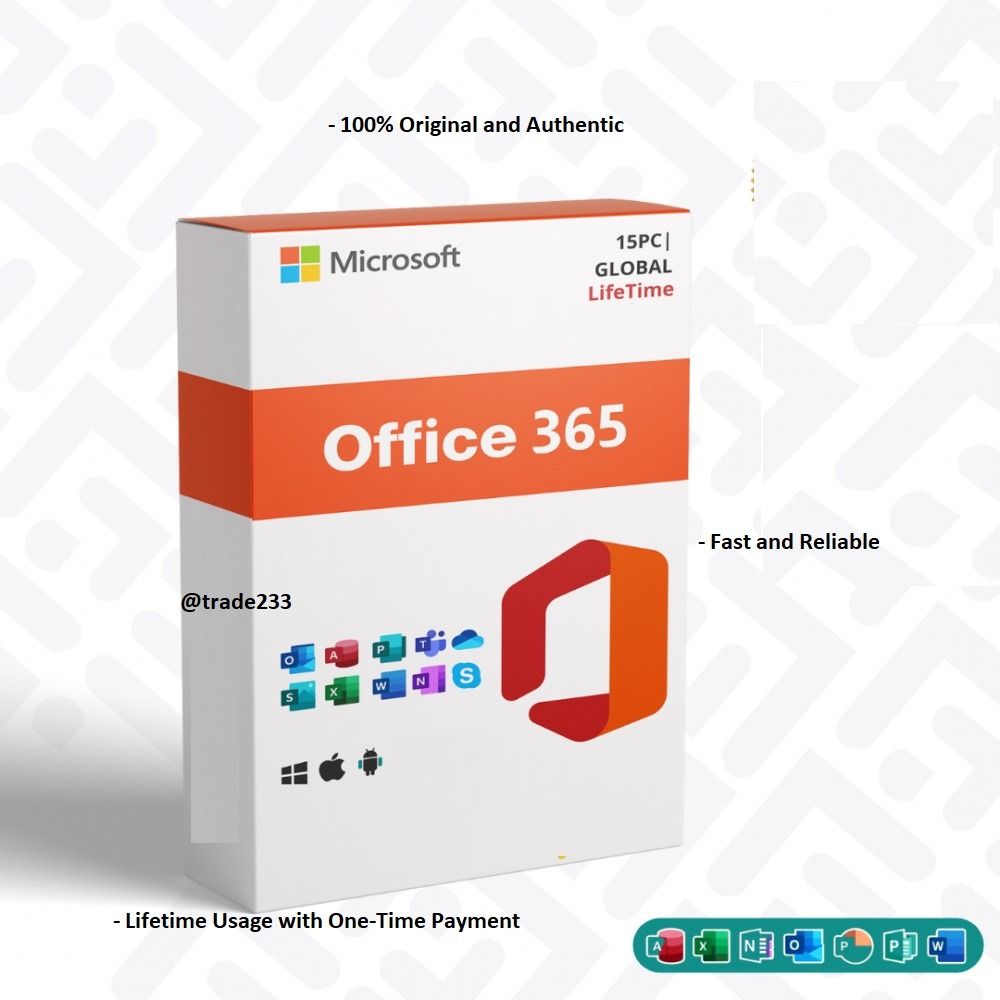 Microsoft office 365 personal family pro plus lifetime authentic windows mac tablet phone ...