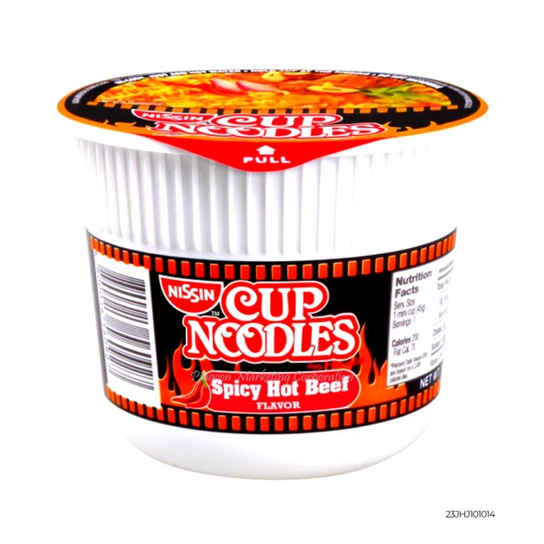 Nissin Mini Cup Noodles Spicy Beef | 45g x1, Food & Drinks, Packaged ...