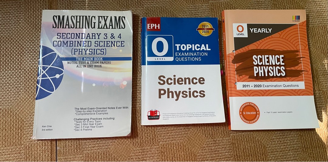 O level TYS topical/yearly + Smashing Exams (the main book), Hobbies ...