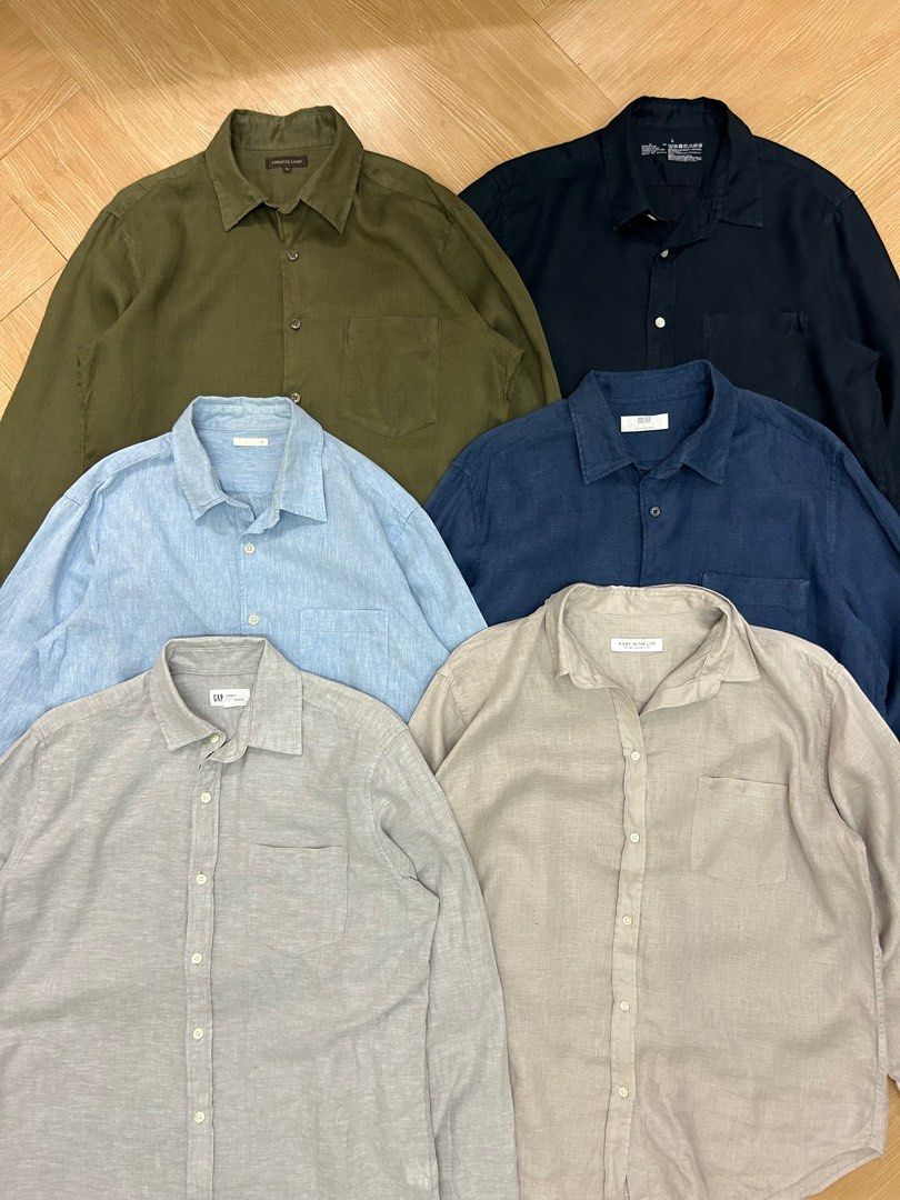 Old money Linen shirt Branded, Men's Fashion, Tops & Sets, Formal ...