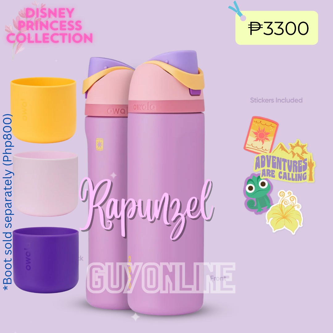 Onhand: Owala Freesip Disney Princess Collection 24oz Rapunzel ...