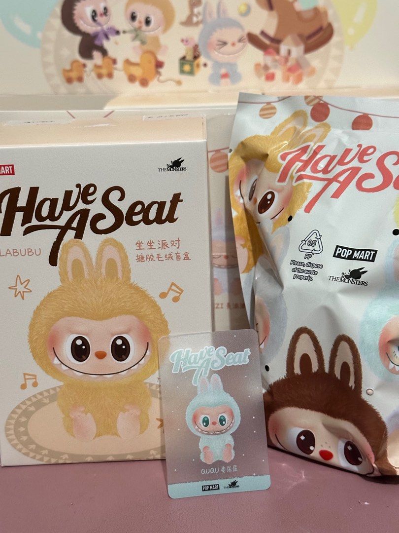 Original Labubu V2 QUQU Have A Seat SEALED FOIL, Hobbies & Toys, Toys ...