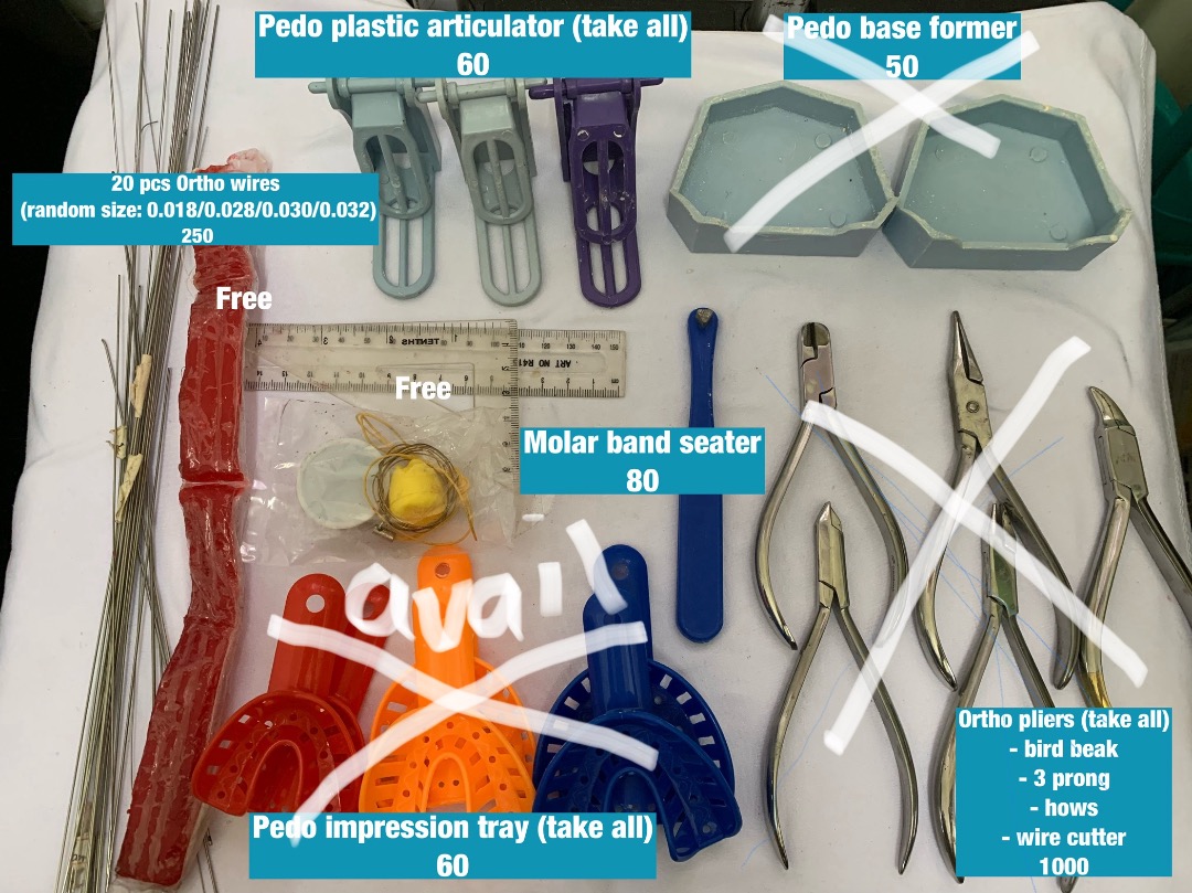 ORTHO MATERIALS/ORTHO WIRES/BAND SEATER/PEDO ARTICULATOR, Health & Nutrition, Medical Supplies ...