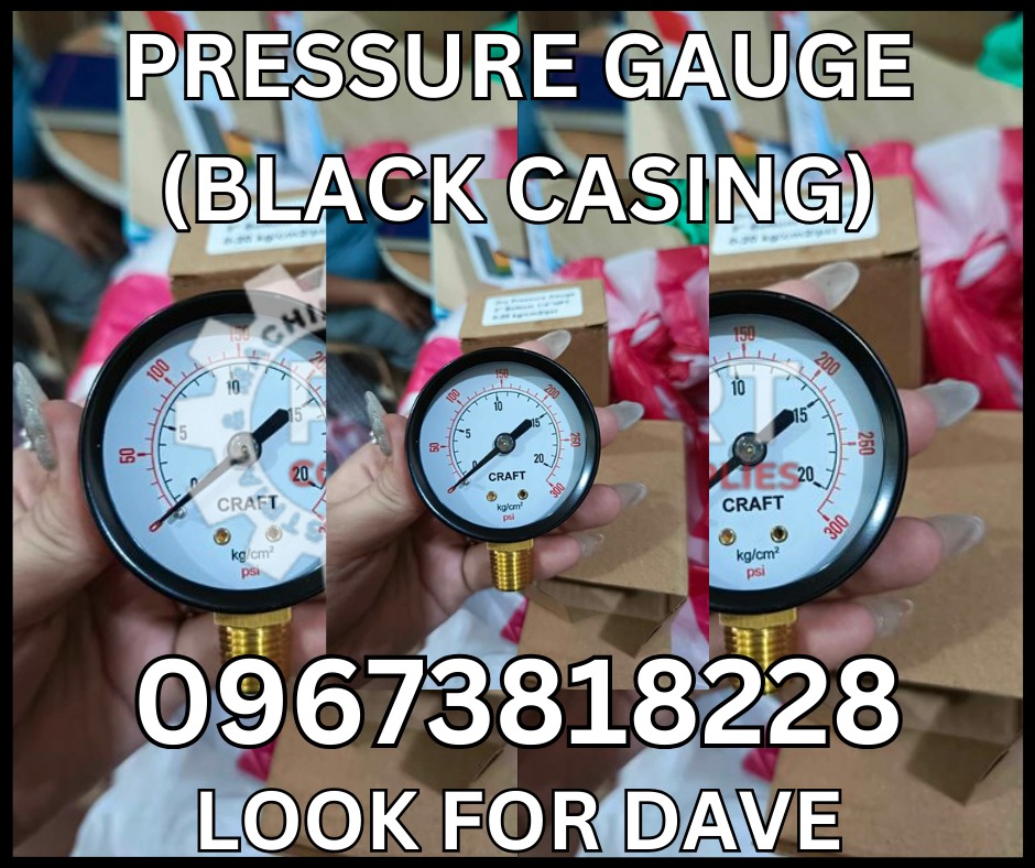 PRESSURE GAUGE (BLACK CASING), Commercial & Industrial, Industrial ...