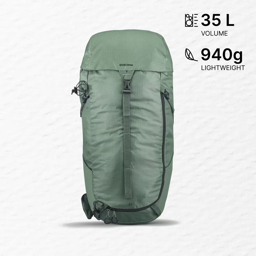 Quechua 35L Lightgreen Backpack MH100, Men's Fashion, Bags, Backpacks ...