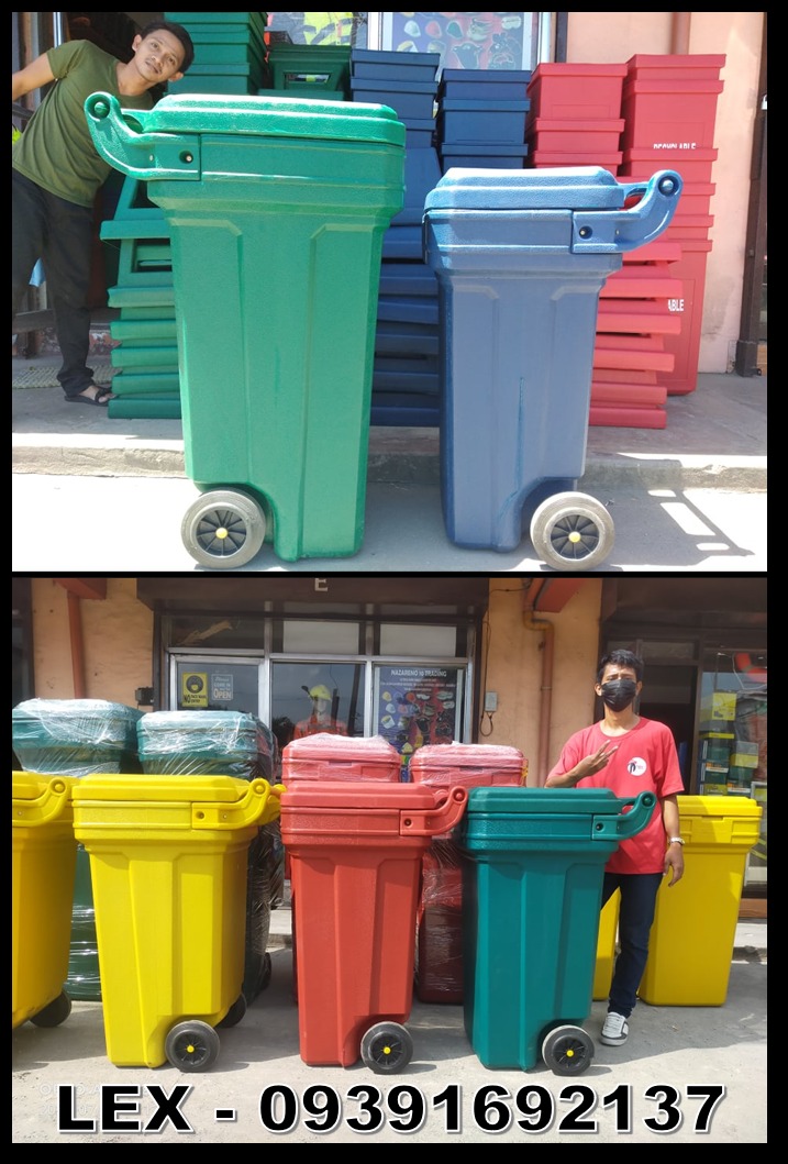 roller king trash bin with wheels 150L 250L, Furniture & Home Living ...