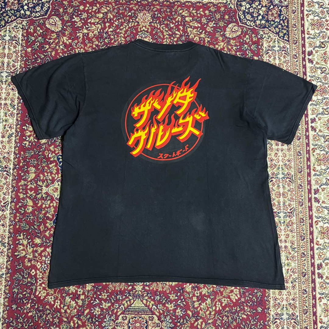 SANTA CRUZ flame japanese font kanji tees independent trasher, Fesyen ...
