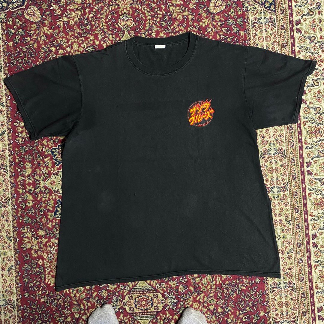 SANTA CRUZ flame japanese font kanji tees independent trasher, Fesyen ...
