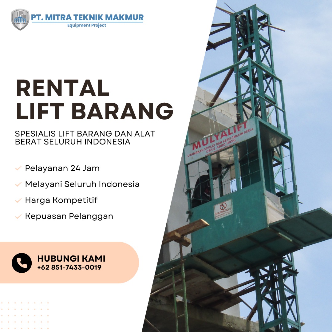 Sewa Lift Barang | Lift Material | Lift Konstruksi | Alimak Kapasitas 1 ...