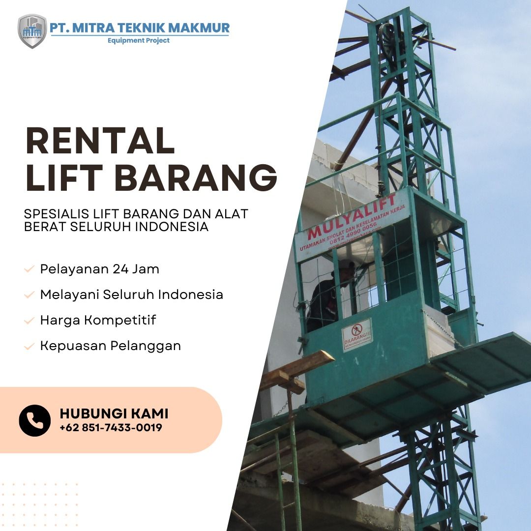 Sewa Lift Barang | Lift Material | Lift Konstruksi | Alimak Kapasitas 1 ...