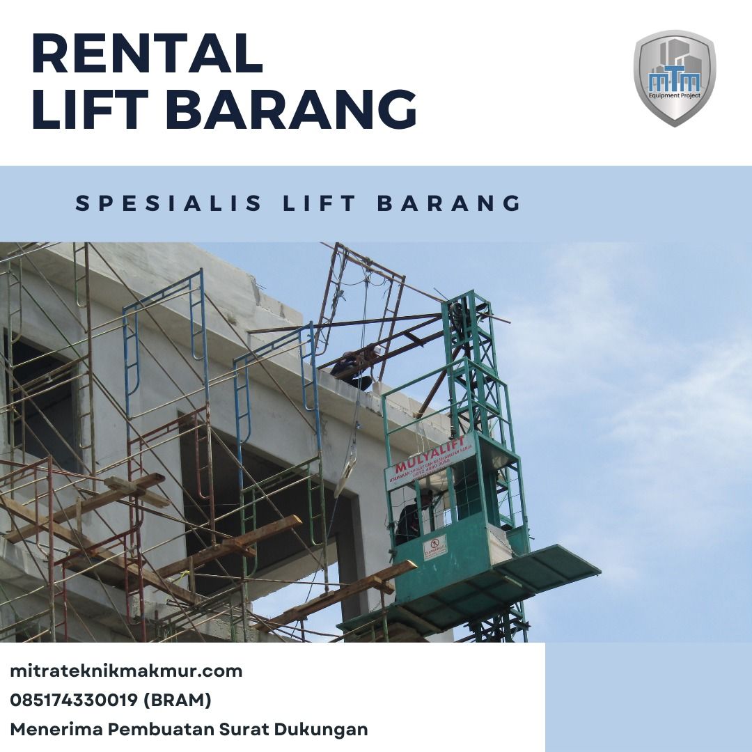 Sewa Lift Barang | Lift Material | Lift Konstruksi | Alimak Kapasitas 1 ...