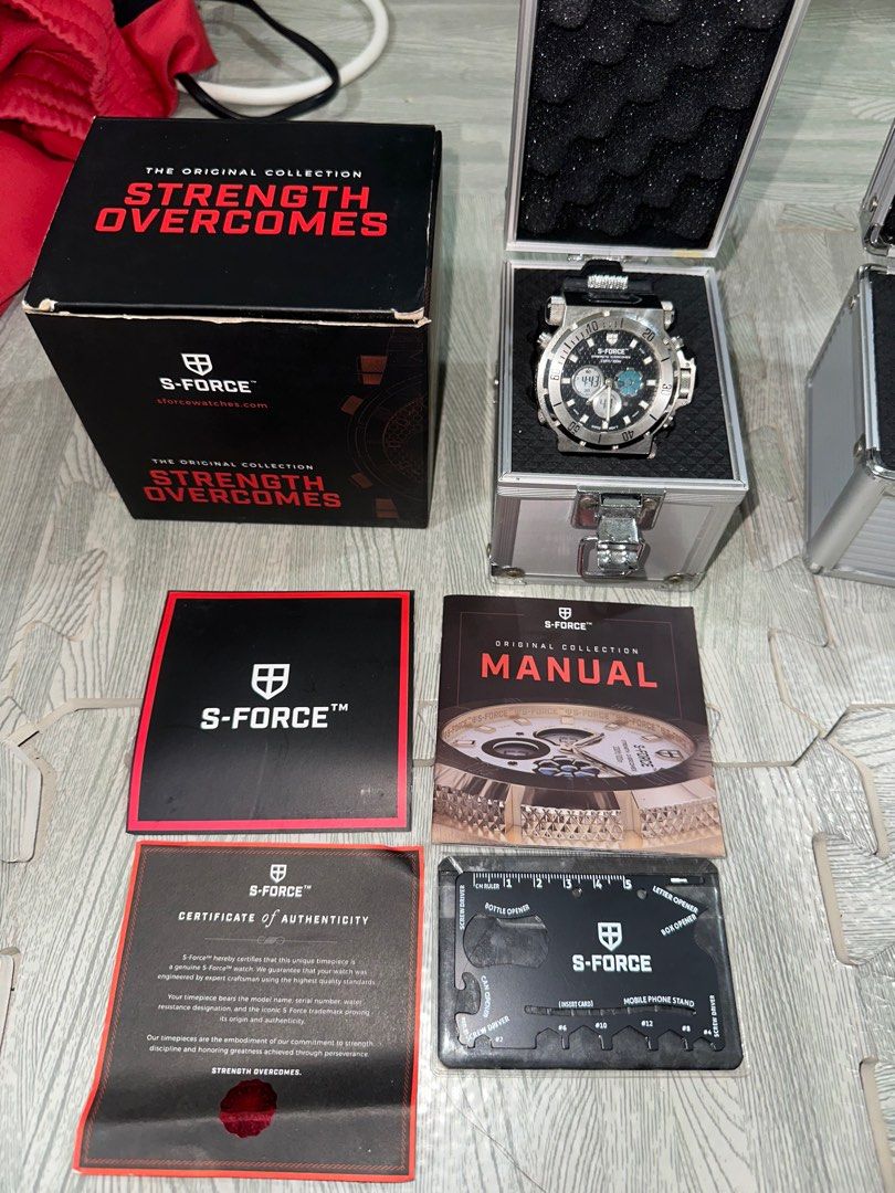 SForce真品 大錶徑 健身巨巨必備 Tao代言 絕版, 他的時尚, 手錶及配件, 手錶在旋轉拍賣