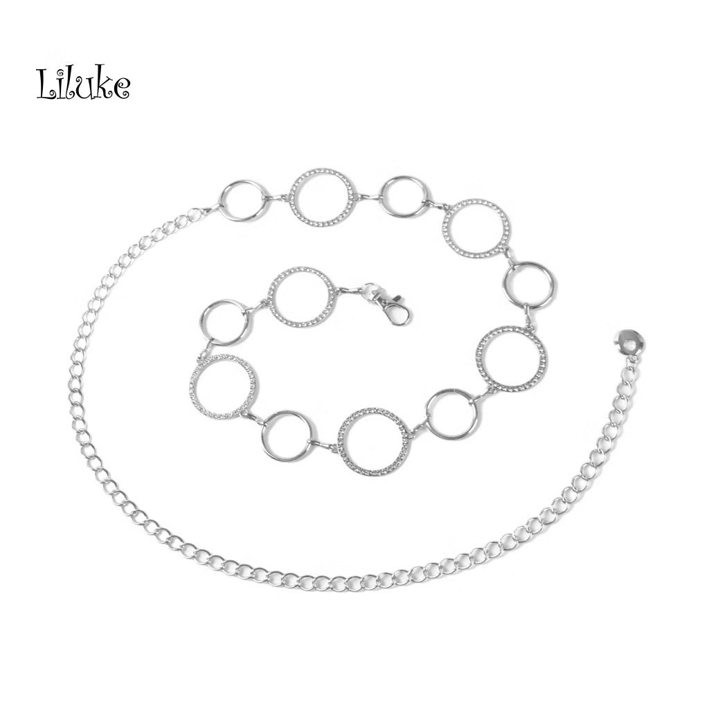 SILVER RHINESTONE CHAIN BELT (41 inches), Women's Fashion, Watches ...