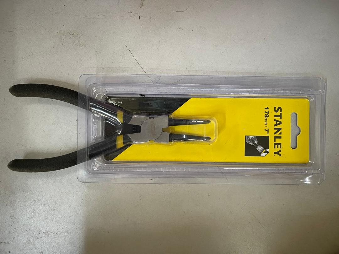 STANLEY CIRCLIP PLIER 7'' (STRAIGHT), Furniture & Home Living, Home ...