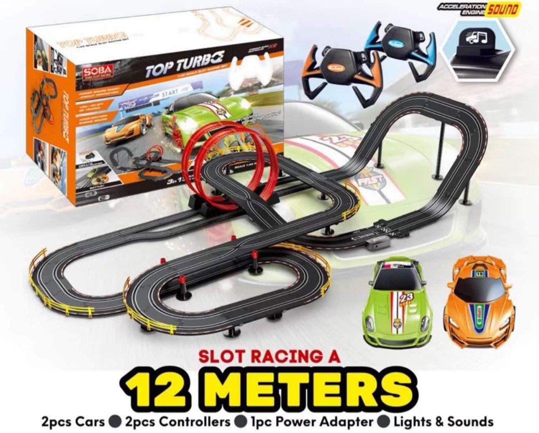 TOP TURBO Slot Racing Cars for Kids Race Cars with Race Track Set ...