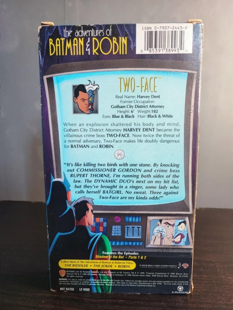 VHS Tapes Batman and Robin Two-Face, Hobbies & Toys, Memorabilia ...