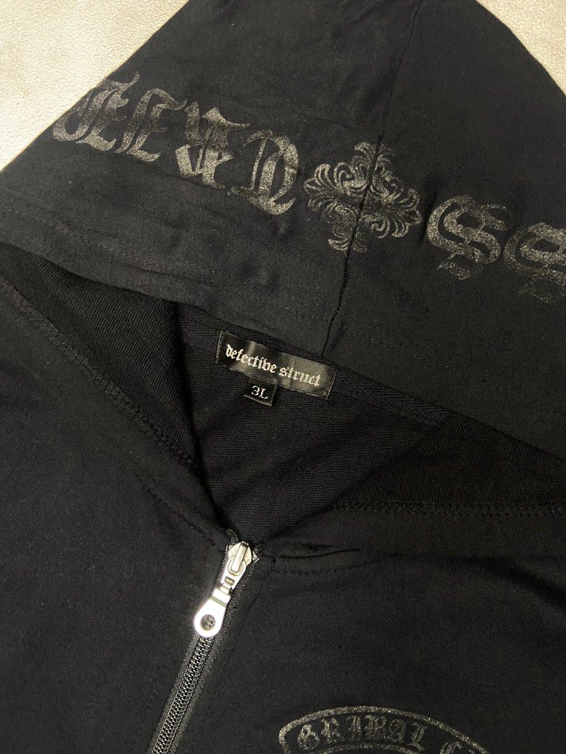 Vintage Defective struct Tribal Cross Chrome Hearts style zipper hoodie ...