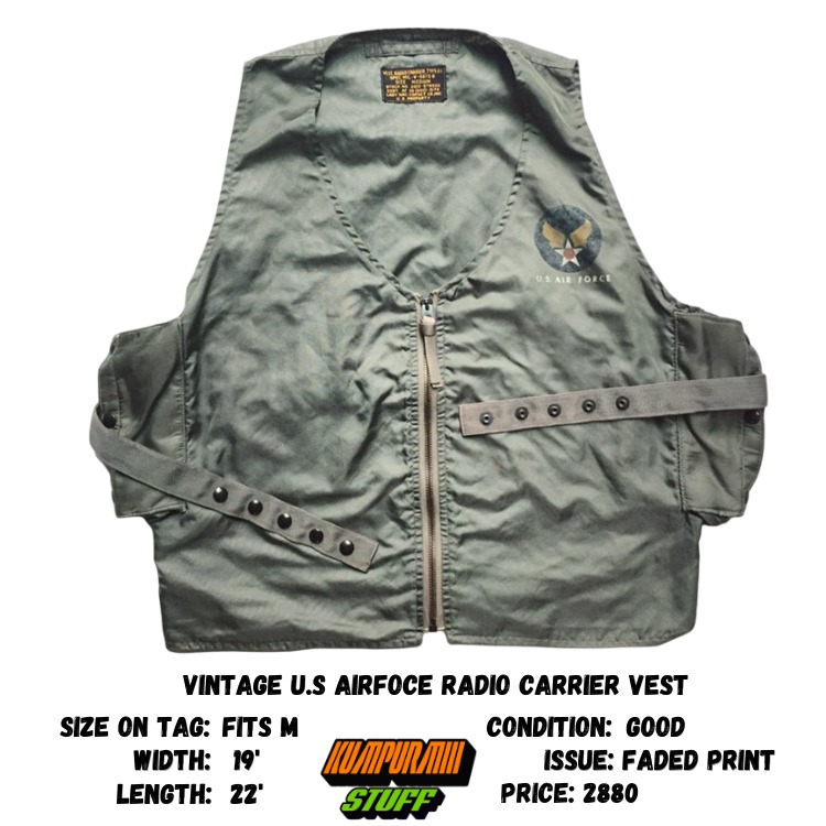 vintage u.s airfoce radio carrier vest, Men's Fashion, Coats, Jackets ...