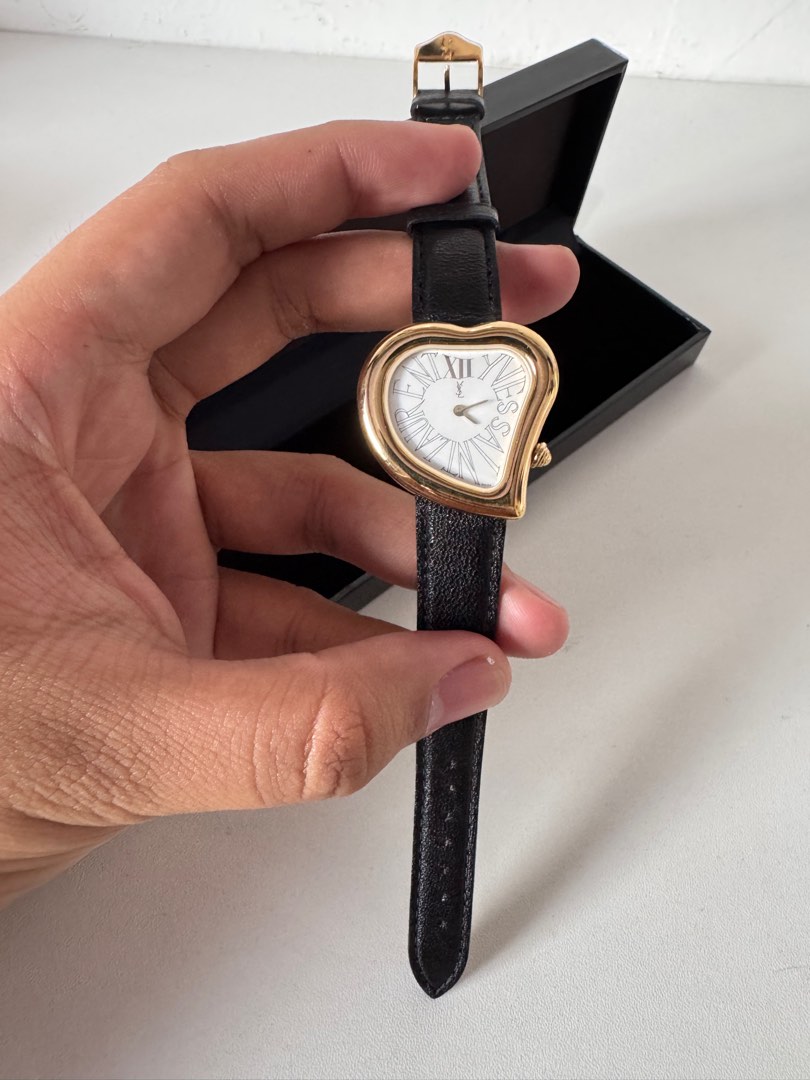 Vintage YSL Couer Crash Heart Watch, Women's Fashion, Watches ...
