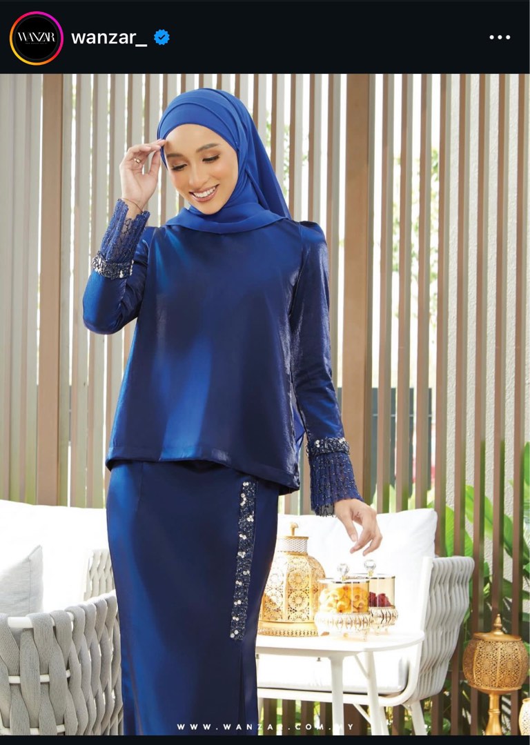 Wanzar loretta kurung (Never wear with tag), Women's Fashion, Muslimah ...