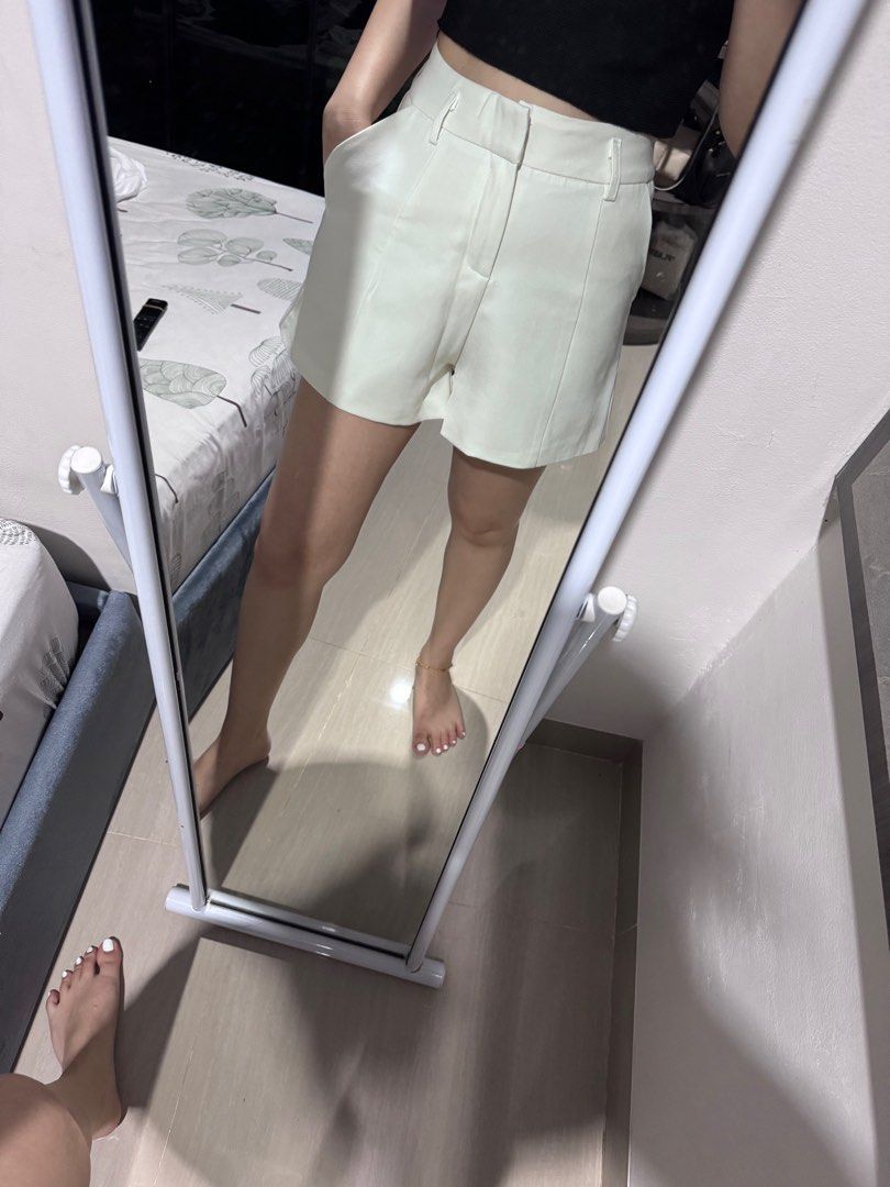 White BKK Pants, Fesyen Wanita, Pakaian Wanita, Bawahan di Carousell