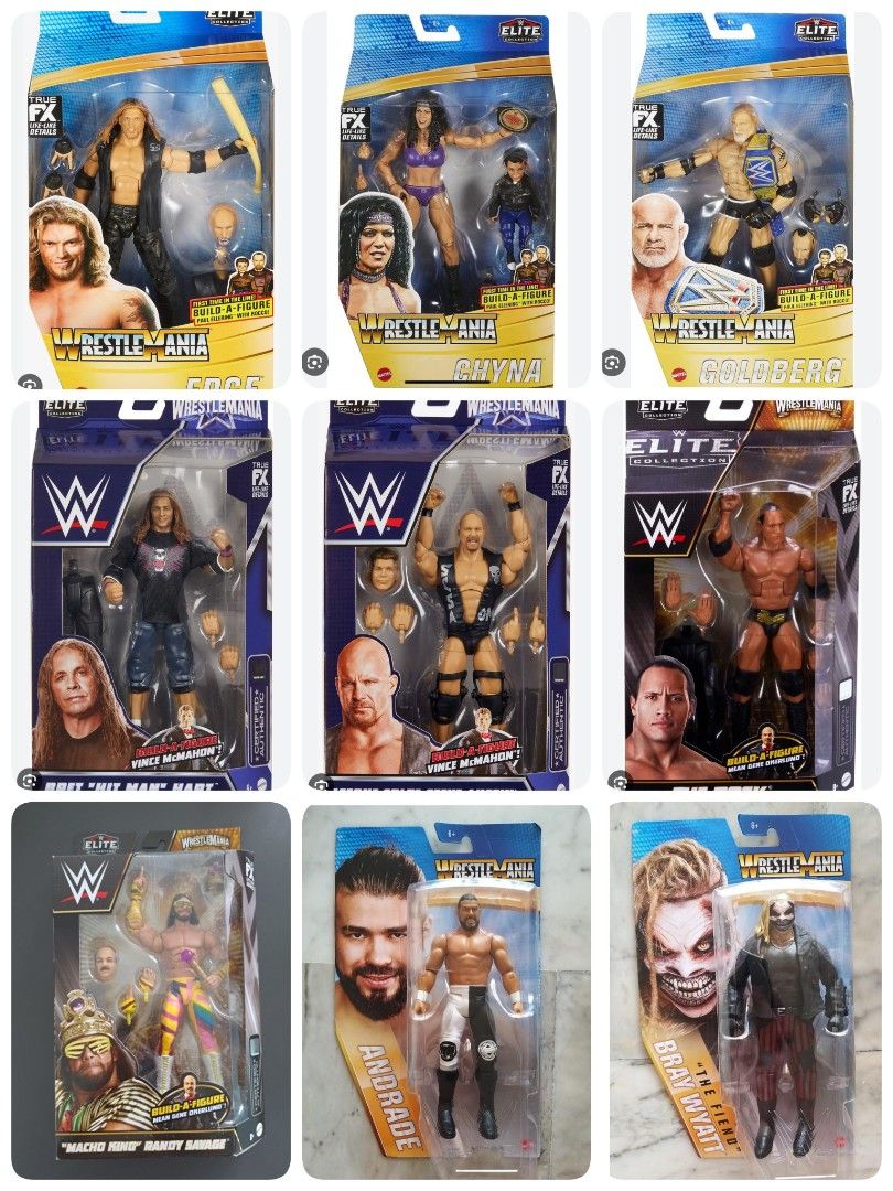 WWE Wrestlemania Elite Basic Becky Lynch Shane McMahon Stephanie McMahon Batista Rollins Stratus ...
