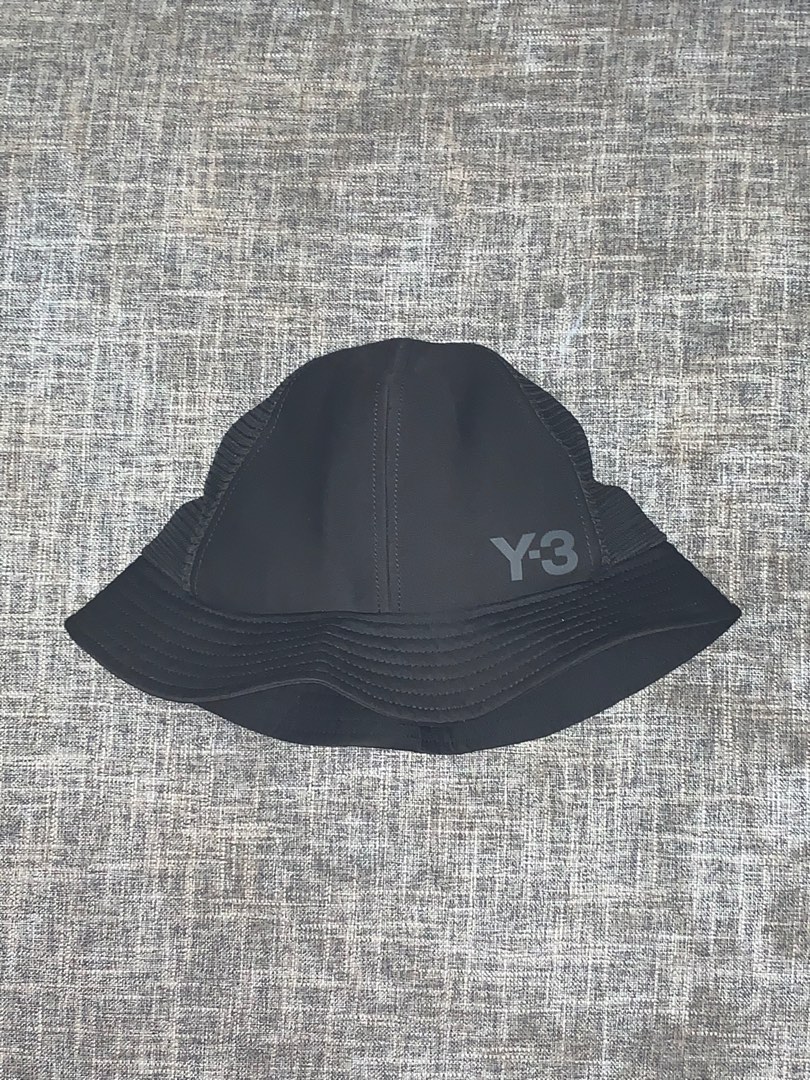 Y3 - YOHJI YAMAMOTO x ADIDAS PANAMA MESH BLEND BUCKET HAT, Men's ...