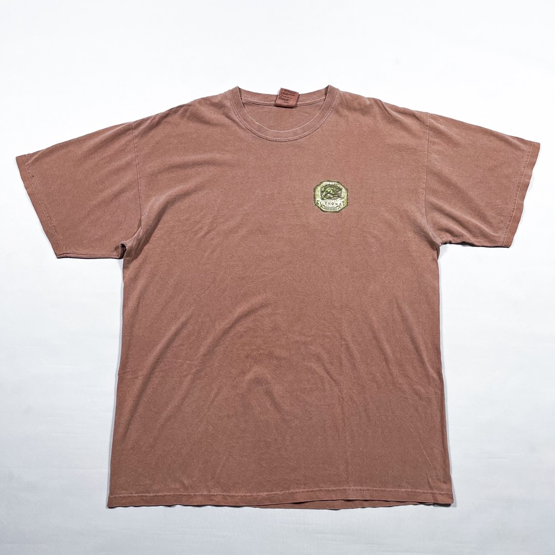 1990s Comfort Colors Pre-shrunk Tee (Red Clay Dirt), Men's Fashion ...