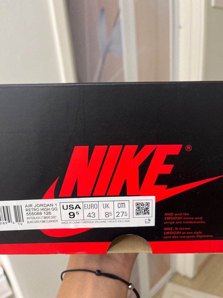 Air Jordan 1 OG SMOKE GREY, Men's Fashion, Footwear, Sneakers on Carousell