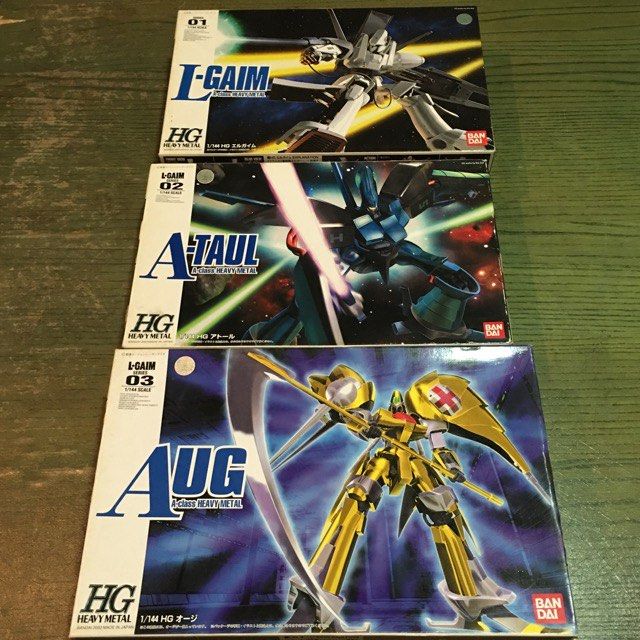 Bandai HG Heavy Metal 1/144 Scale L-gaim Model Kit Set Of 3 Kits ...