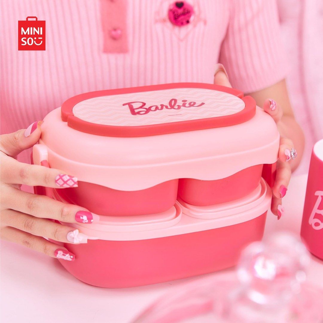 Barbie Lunchbox Bento Box Miniso original, Furniture & Home Living ...
