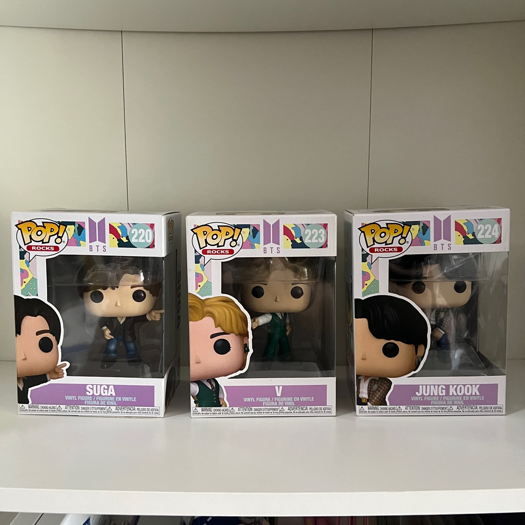 BTS FUNKO POP - DYNAMITE VER. - SUGA, V, JUNGKOOK SET, Hobbies & Toys, Memorabilia ...
