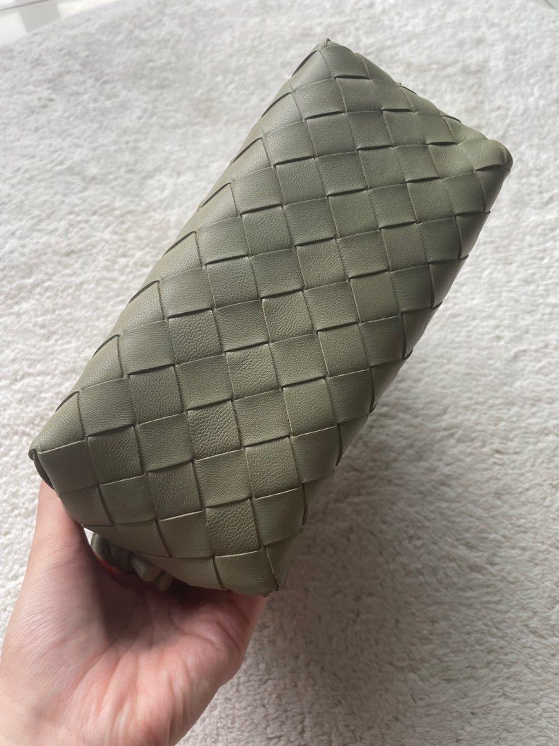 BV Small Loop Camera Bag in Intrecciato Sage Green, Women's Fashion ...