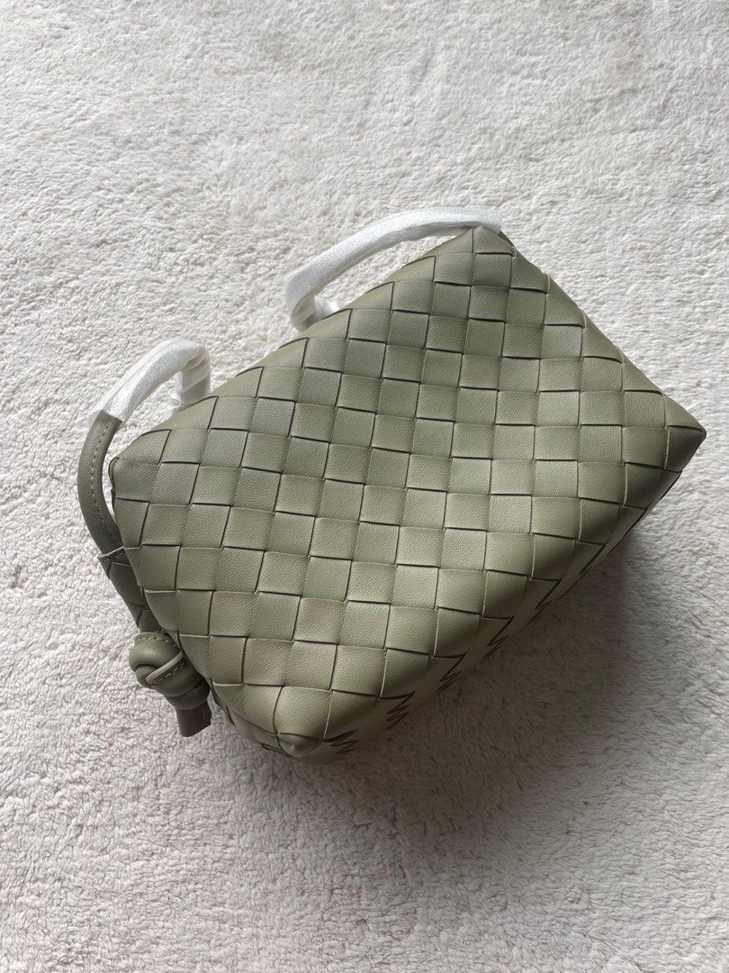 BV Small Loop Camera Bag in Intrecciato Sage Green, Women's Fashion ...