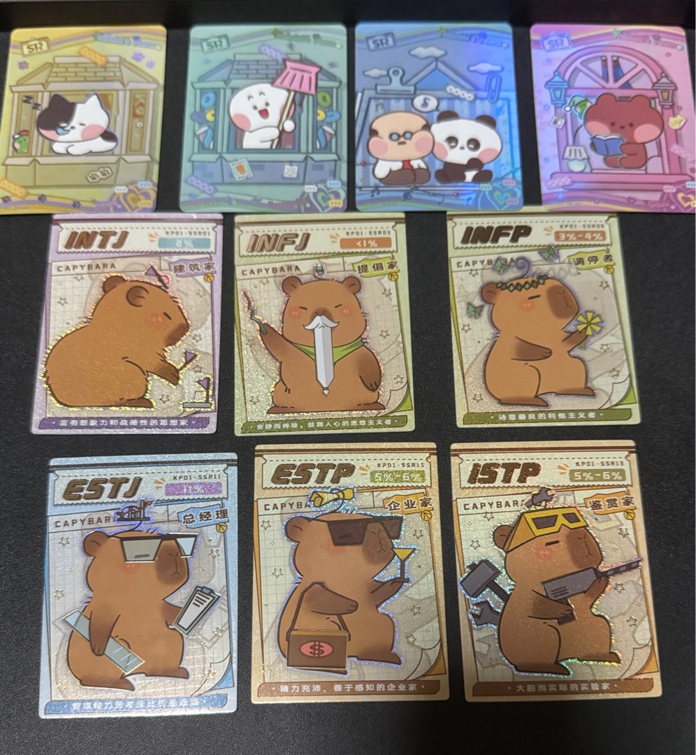 capybara & minini cards, Hobbies & Toys, Toys & Games on Carousell