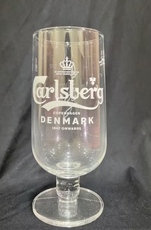 Carlsberg premium stem beer glass, Furniture & Home Living, Kitchenware ...