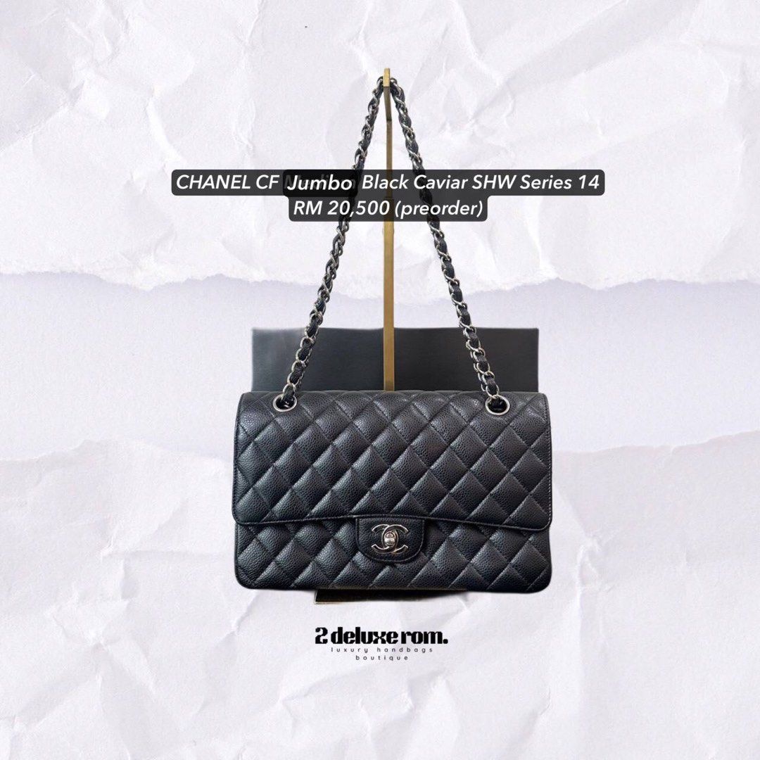 CHANEL CF Jumbo Black Caviar SHW Series 14 | FIXED PRICE, Luxury, Bags ...