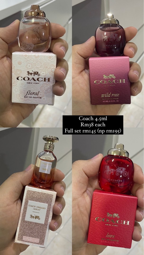 Coach miniature perfume edp mini luxasia sunset wild rose love floral ...