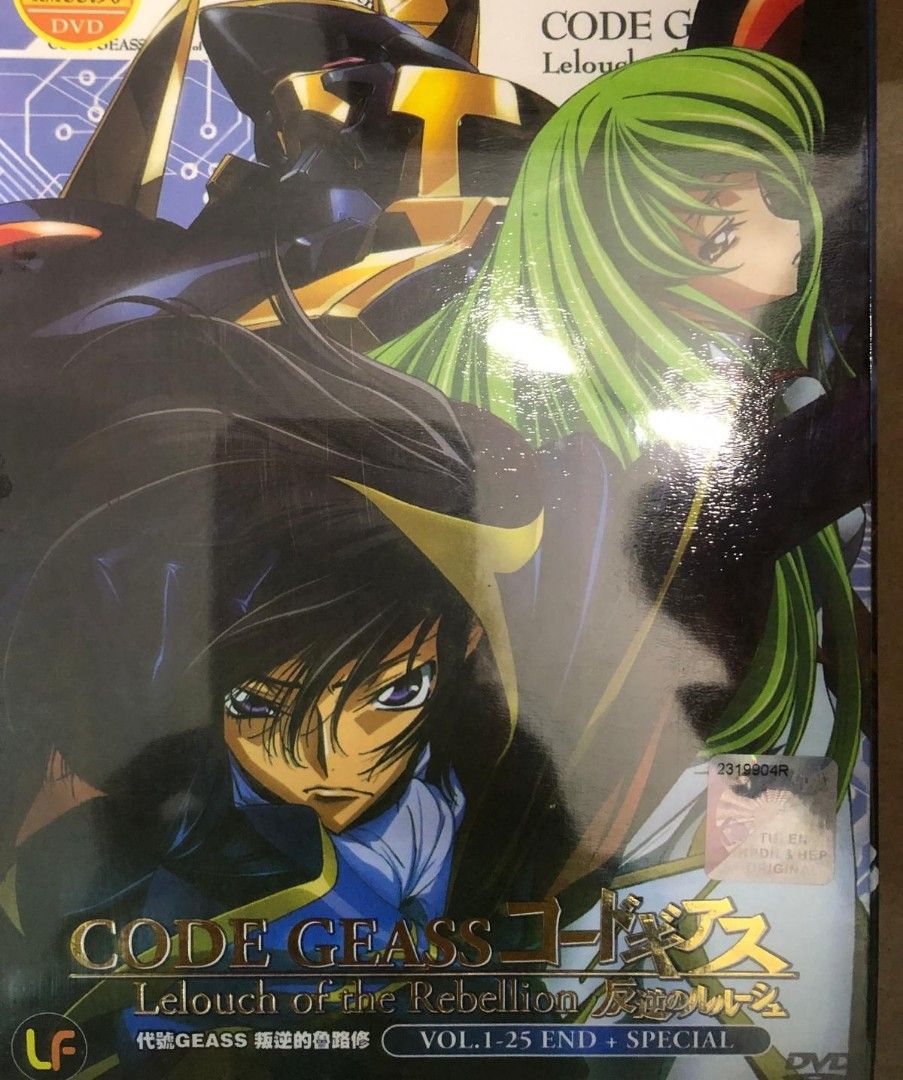 CODE GEASS Vol 1 to 25 - Dvd x 3 disc Boxset, Hobbies & Toys, Music ...