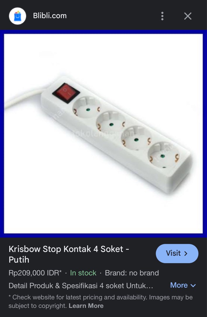 colokan socket krisbow, Elektronik, Lainnya di Carousell