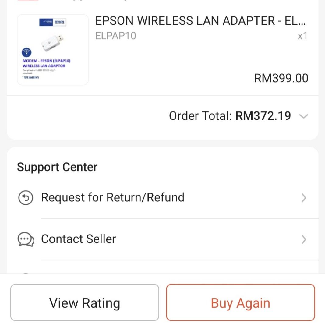 EPSON WIRELESS LAN ADAPTER- ELPAP10, Computers & Tech, Parts ...