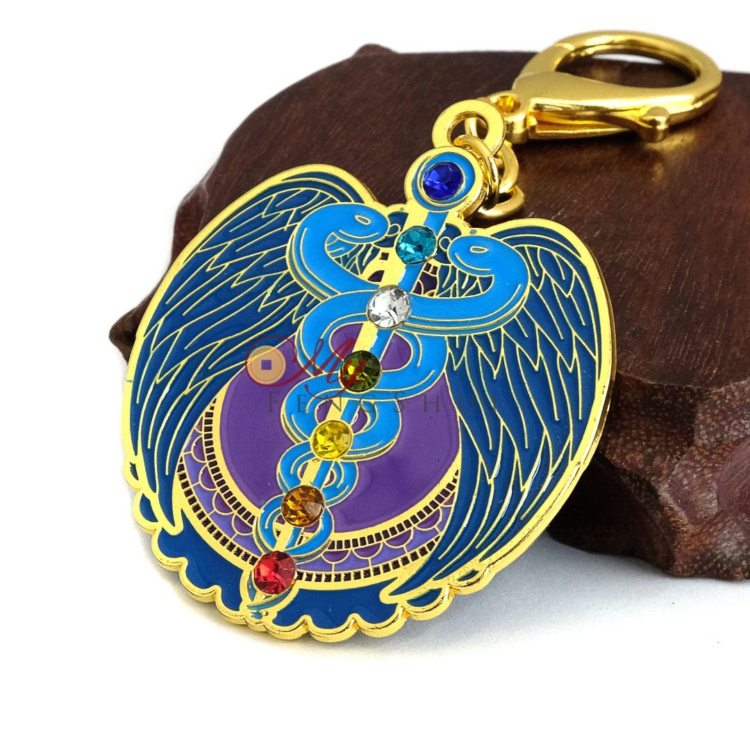 Feng Shui Life Force Amulet With 7 Chakra Jewels To Stay Safe and ...