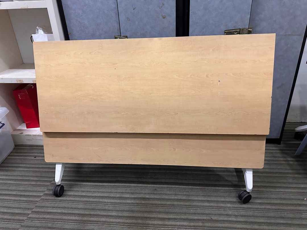 Folding Office Table With Wheels, Furniture & Home Living, Furniture ...