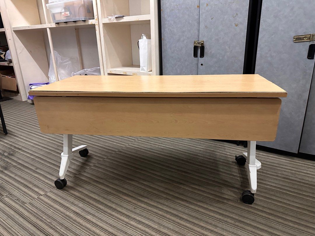 Folding Office Table With Wheels, Furniture & Home Living, Furniture ...
