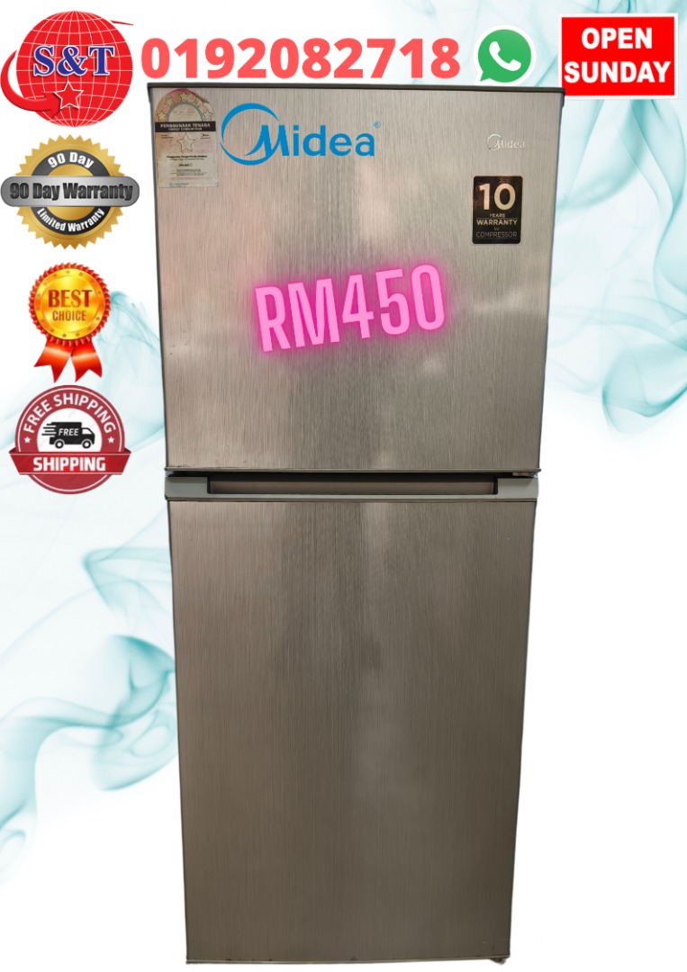 FRIDGE DOUBLE DOOR MIDEA, TV & Home Appliances, Kitchen Appliances ...