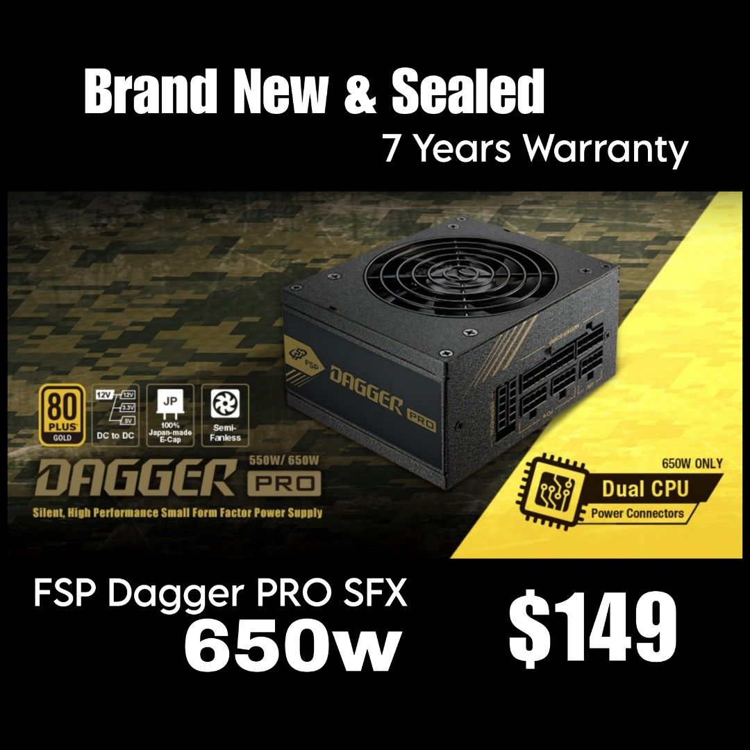 FSP Dagger PRO Gold [ SFX PSU for ITX ], Computers & Tech, Parts ...